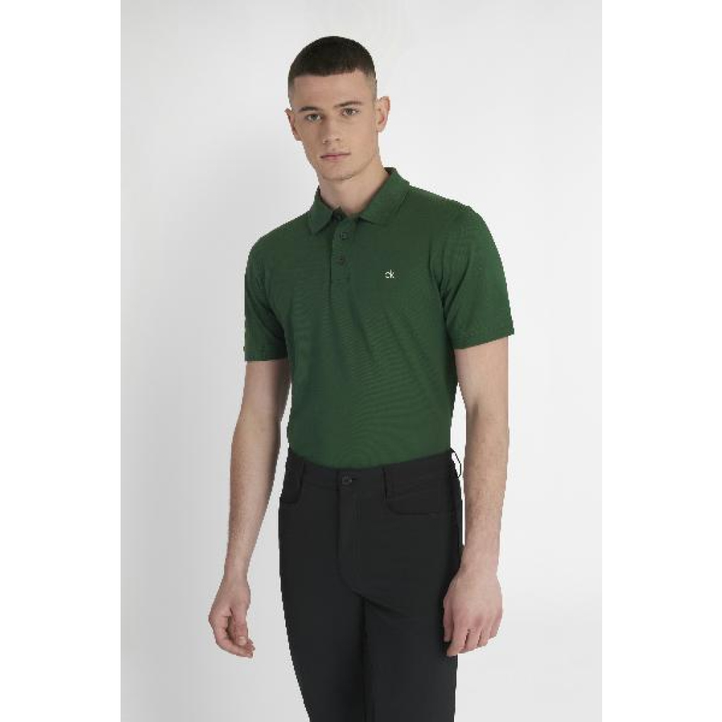 Calvin Klein Planet Polo Shirt - Bottle Green - Golf equipment | GolfRus